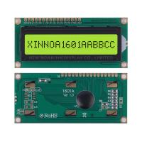 China 1601A Character LCD Screen 16x01 ST7066 Controller 80x36mm Yellow Green Film Display for sale