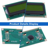 China 1601A Character LCD Screen 16x01 ST7066 Controller 80x36mm Yellow Green Film Display for sale