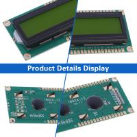 China 1602A-13 16x2 Character LCD Display Module 80x36mm ST7066U Controller 5V COB Yellow Green for sale