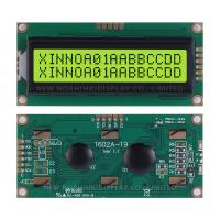 China 1602A-19 Yellow Green Film Character LCD Display 80x36mm I2C Serial Port Support Customization for sale