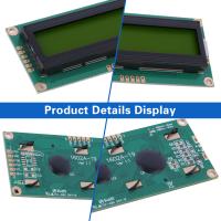 China 1602A-19 Yellow Green Film Character LCD Display 80x36mm I2C Serial Port Support Customization for sale