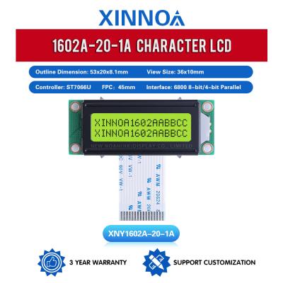 China 1602A-20-1A Character LCD Module 16x2 COB Display 53x20x8.1mm ST7066U Controller for sale