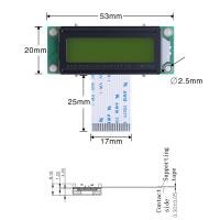 China 1602A-20-1A Character LCD Module 16x2 COB Display 53x20x8.1mm ST7066U Controller for sale