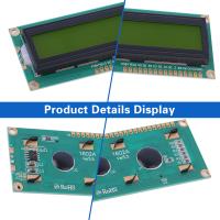 China 1602A 3.3V Yellow Green Film LCD Display 16x2 Character Module ST7066U 80x36mm for sale