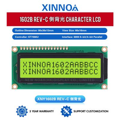 China 1602B REV.C Side Backlight Character LCD Screen 80x36x13mm COB ST7066U Customizable for sale