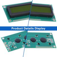 China 1602C2 16x2 Character LCD Display Module ST7066U Controller 84x44mm Yellow Green Backlight for sale