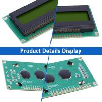 China 1602Q 16x2 COB LCD Display Module with ST7066U Controller Yellow Green Backlight 65.4x36.6mm for sale
