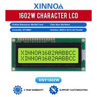 China 1602W STN LCD Character Display Module 80x30mm ST7066U Controller Yellow Green for sale