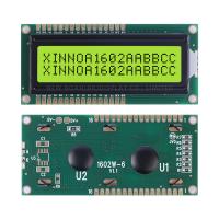China 1602W-6 16x2 LCD Display Module 80x36mm COB AIP31066L Yellow Green Film for sale