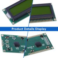 China 1602W-6 16x2 LCD Display Module 80x36mm COB AIP31066L Yellow Green Film for sale