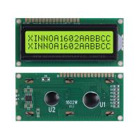 China Yellow Green Film 1602W 3.3V Character LCD Module Display 2x16 64x16mm ST7066U Full Perspective for sale