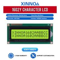China Yellow Green 1602Y Character LCD Module 80x30mm Serial IIC AIP31068 COB Display for sale