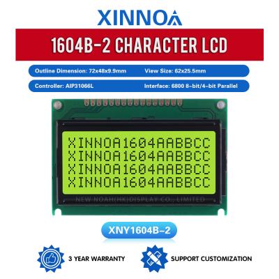 China 1604B-2 Industrial LCD Display Module 72x48x9.9mm COB ST7066U 16x04 Character for sale