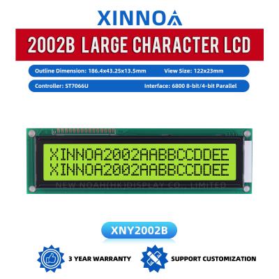 China Yellow Green Film 2002B Character LCD Module Display Screen 02*20 LCD ST7066U Double Row Interface Module for sale