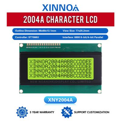 China Yellow Green Film 2004A Character LCD Module Display Screen Interface Module ST7066U Support Customized Language for sale