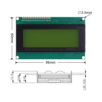 China 2004A 3.3V 20x4 Character LCD Display Module COB ST7066U 98x60x13.1mm Industrial Control for sale