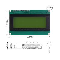 China 2004A IIC Adapter Board LCD Display 98x60mm ST7066U Controller with LED Backlight for sale