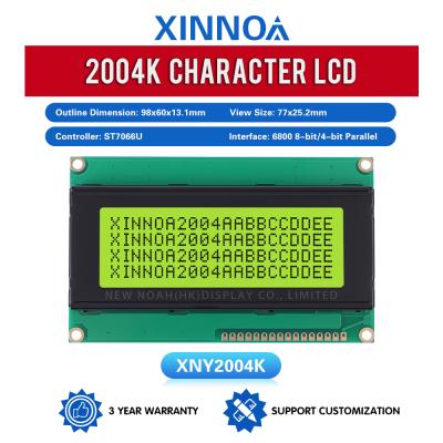 China Yellow Green Film 2004K Character LCD Module Display Screen IIC/I2C Interface Adapter Board Industrial Grade for sale