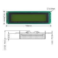 China Yellow Green Film 4004A2 LCM Parallel Port LED Backlight With Built-In ST7066U Support Customization for sale