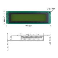 China 4004A3 40x4 Character COB LCD Display Module 190x54mm 18PIN Interface with LED Backlight for sale