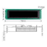 China BTN 4004A5 40x4 Character LCD Display Module COB ST7066U 190x54mm Black Film for sale