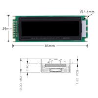 China Russian 0801A COB Character LCD Module 85x29x12mm 6800 4-Bit Parallel Display for sale