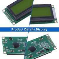 China Russian 0802B 3.3V Yellow Green Film Character LCD Display Module 8x2 COB ST7066 for sale