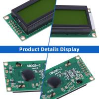 China Russian Yellow Green Film 0802B-2 Character LCD Screen 58x32x13.5mm ST7066 Chip LCM Display Module for sale