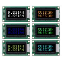China Russian 0802B-2 Black Film Character Display Screen 3.3V 5V 58x32x13.5mm Dot Matrix for sale