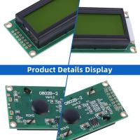 China Russian 0802B-2 3.3V Character LCD Display Module ST7066 Controller 58x32x13.5mm COB for sale