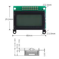 China Russian Gray Film 0802C LCD Module 2*8 ST7066U LCD Parallel Display 51 Microcontroller Stm32 for sale