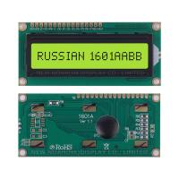 China Russian Yellow Green Film 1601A Character Dot Matrix Screen 16X1 Support Scheme Development for sale