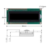 China Russian BTN Black Film 1602A-13 Character LCD Module Multiple Font Character Screen Dual for sale