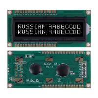 China Russian BTN Black Film 1602A-13 Character LCD Module Multiple Font Character Screen Dual for sale