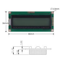 China Russian Gray Film 1602A-19 Character LCD Display Screen Double Row Interface Module IIC I2C Serial Port Screen for sale