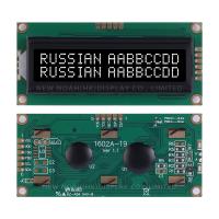 China Russian 1602A-19 16x2 Character LCD Module 80x36mm I2C Serial Port Black Film for sale