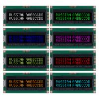 China Russian 1602A-19 16x2 Character LCD Module 80x36mm I2C Serial Port Black Film for sale