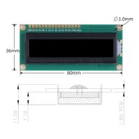 China Russian BTN Black Film 1602A 3.3V Display Module T7066U LCD Display Screen Support Scheme Development for sale