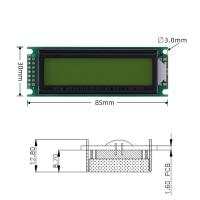China Russian 1602B1 16x2 Character LCD Display Module ST7066U Controller 85x30x12.8mm COB for sale