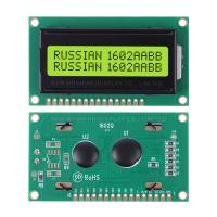 China Russian 1602Q Yellow Green Film LCD Display 16x2 with ST7066U Controller and LED Backlight for sale