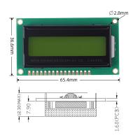China Russian 1602Q Yellow Green Film LCD Display 16x2 with ST7066U Controller and LED Backlight for sale