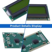 China Russian 1602W-6 Yellow Green Film 16x02 LCD Module 64x16mm View Area AIP31066L for sale