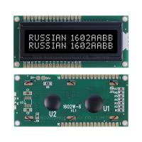 China Russian 1602W-6 BTN Black Film 16x2 Character LCD Display Module 80x36mm AIP31066L for sale