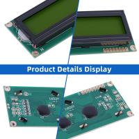 China Russian Yellow Green Film 1602Y Character LCD Screen 80x30mm Serial Port AIP31068 1602IIC for sale