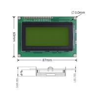 China Russian 1604A 3.6 Inch ST7066U Character LCD Module Display 87x60x13mm Yellow Green Film for sale