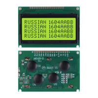 China Russian 1604B-2 16x04 COB Character LCD Module 72x48x9.9mm Yellow Green Display for sale