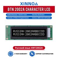 China Russian BTN Black Film 2002A Multi Language Optional ST7066U High Brightness Character Screen for sale