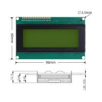 China Russian 2004A LCD Module 20x4 COB Display with LED Backlight 98x60x13.1mm for sale