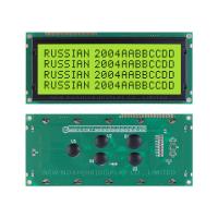 China Russian 2004C-3 20x4 Dot Matrix LCD Module ST7066U Controller 146x62.5mm Yellow Green Film for sale