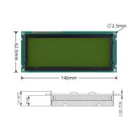 China Russian 2004C-3 20x4 Dot Matrix LCD Module ST7066U Controller 146x62.5mm Yellow Green Film for sale